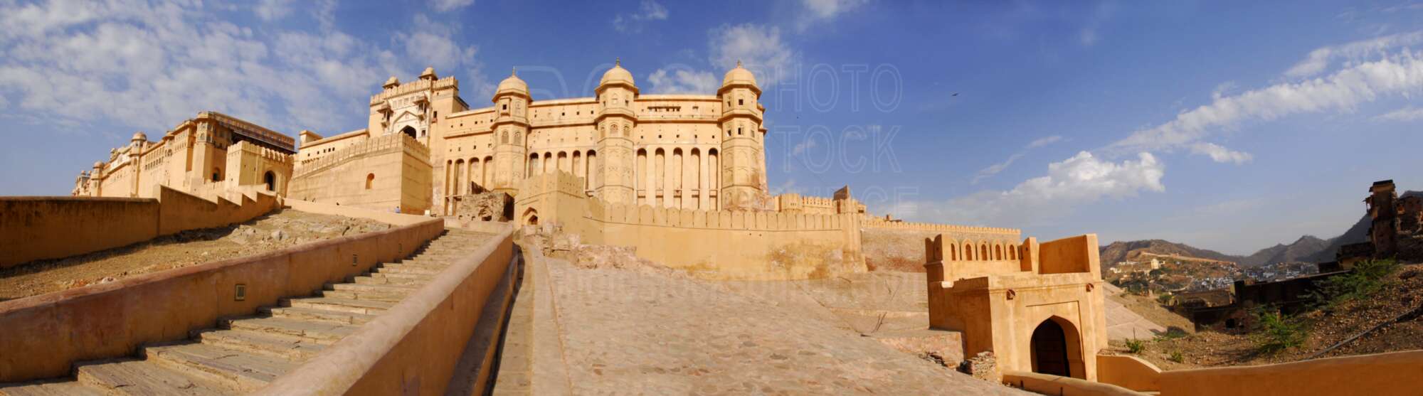 Panorama photo of Amber Fort Steps by Photo Stock Source - fort, Jaipur ...